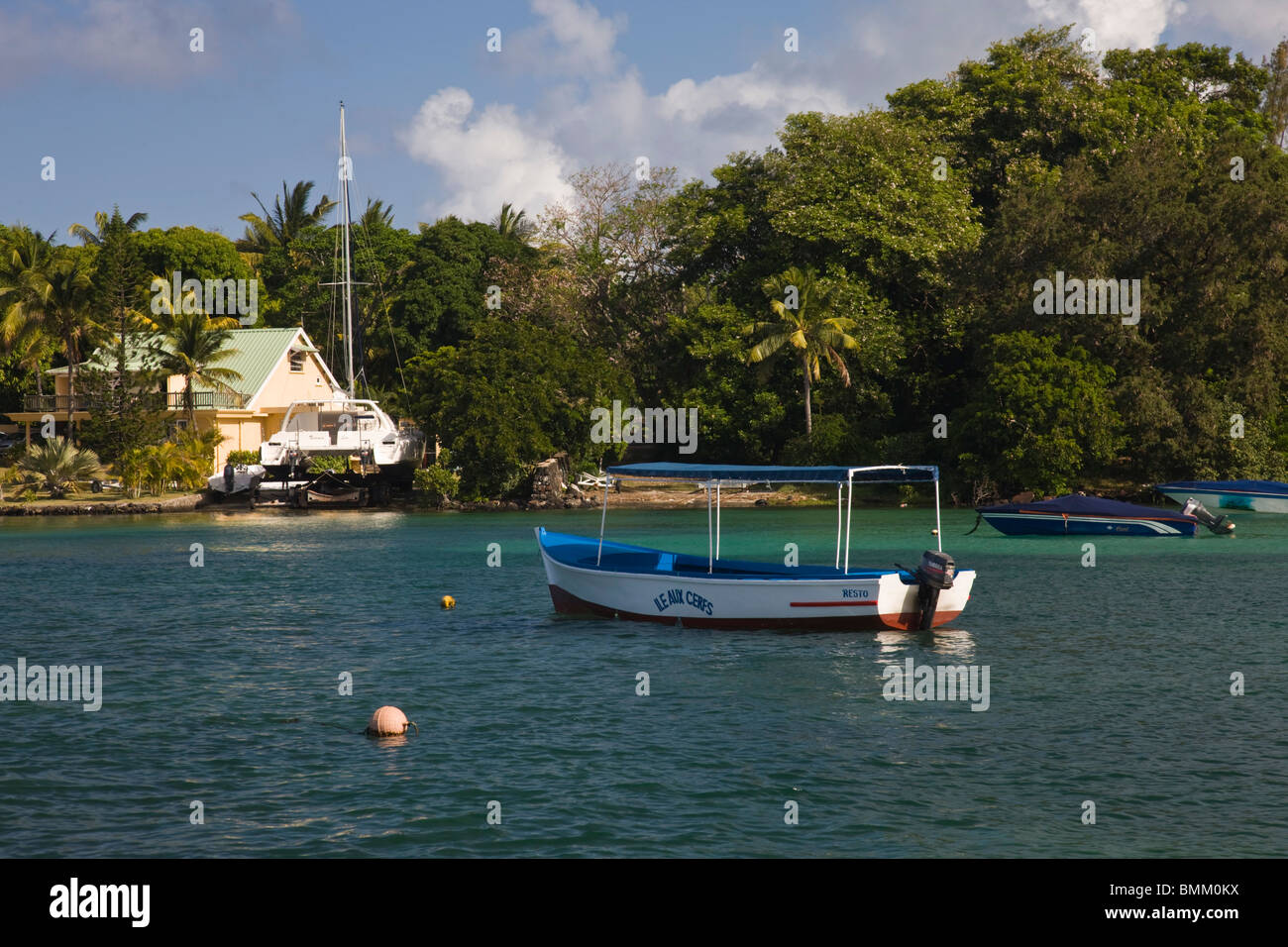 Mauritius, Eastern Mauritius, Trou d' Eau Douce, town harbor Stock ...