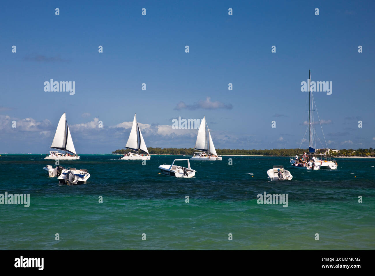 Mauritius, Eastern Mauritius, Trou d' Eau Douce, town harbor Stock ...