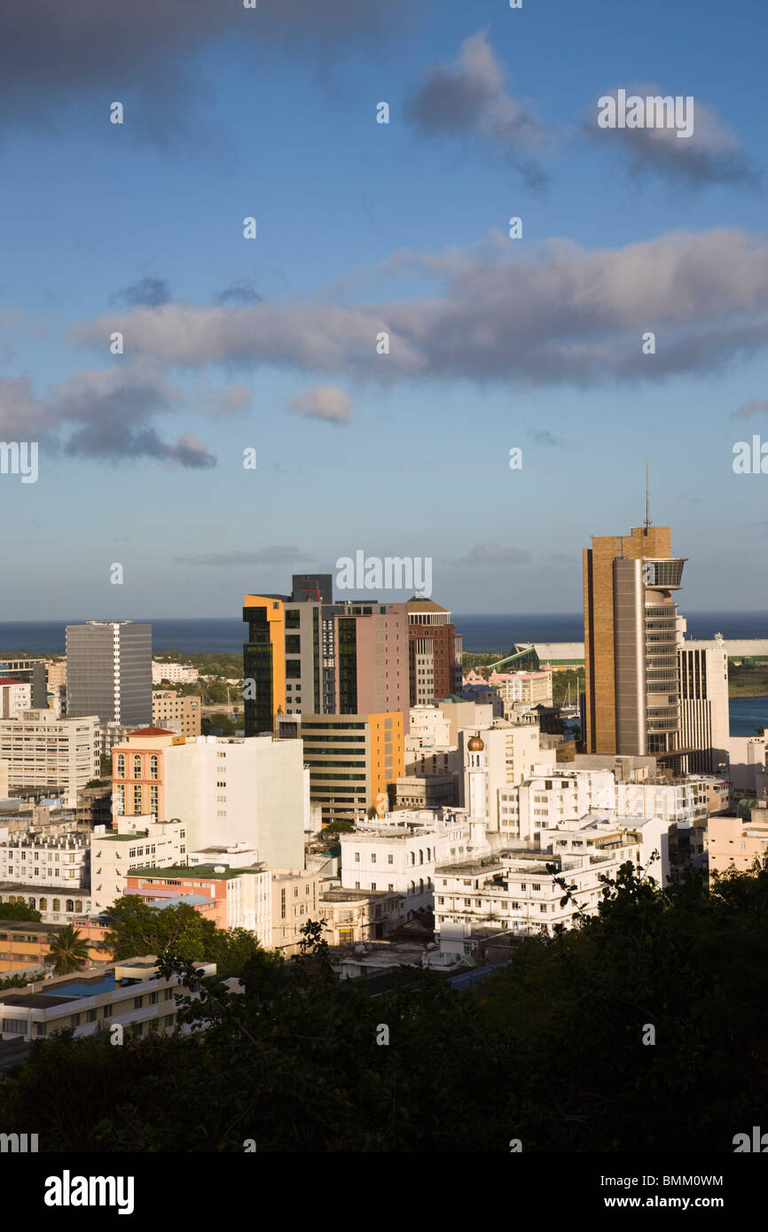 Mauritius, Port Louis, city view from Fort Adelaide, dawn Stock Photo ...