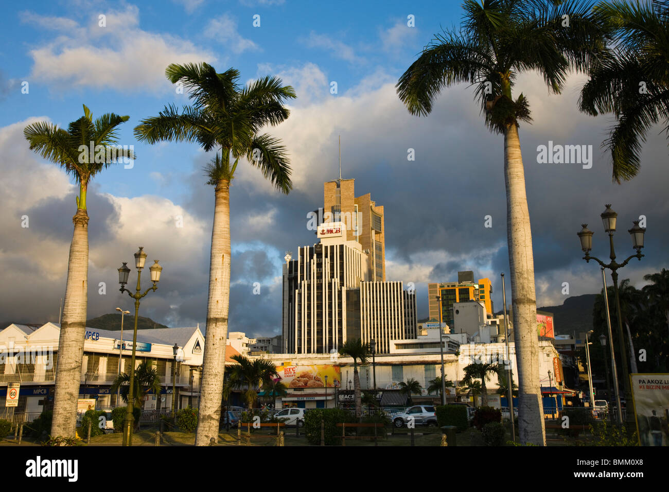 Mauritius, Port Louis, financial district, sunset Stock Photo - Alamy