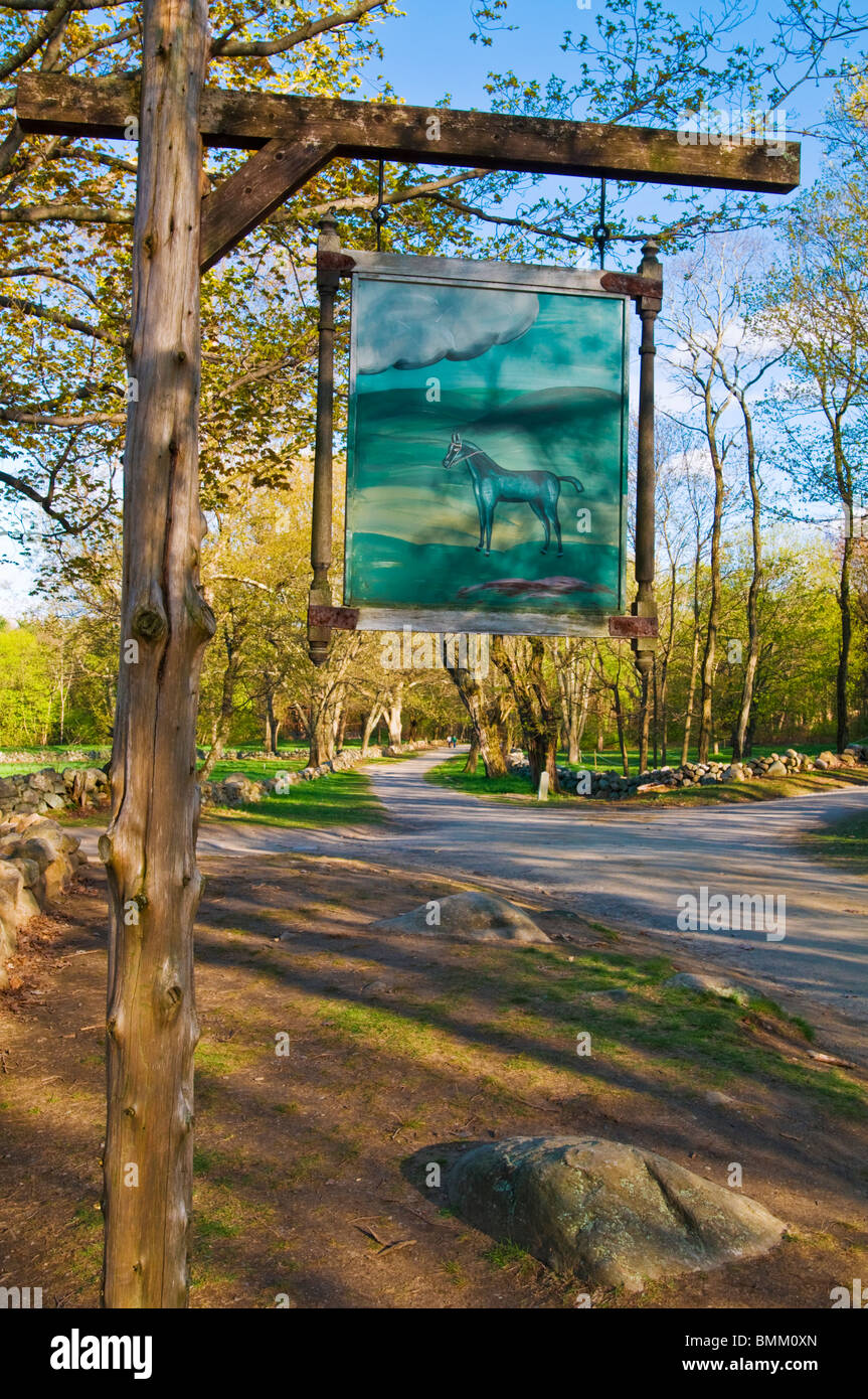 Sign at Hartwell Tavern along the Battle Road, Minute Man National ...