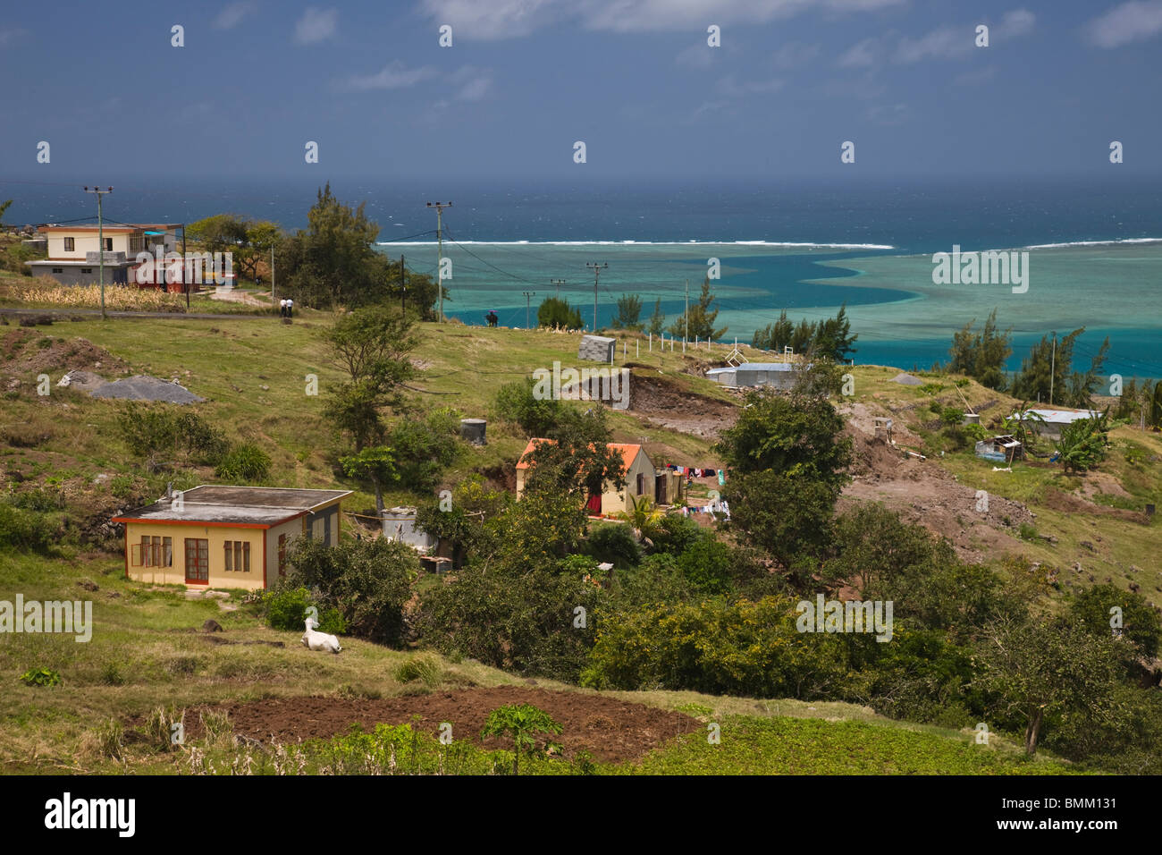 Mauritius, Rodrigues Island, South Rodrigues, view of lagoon from ...