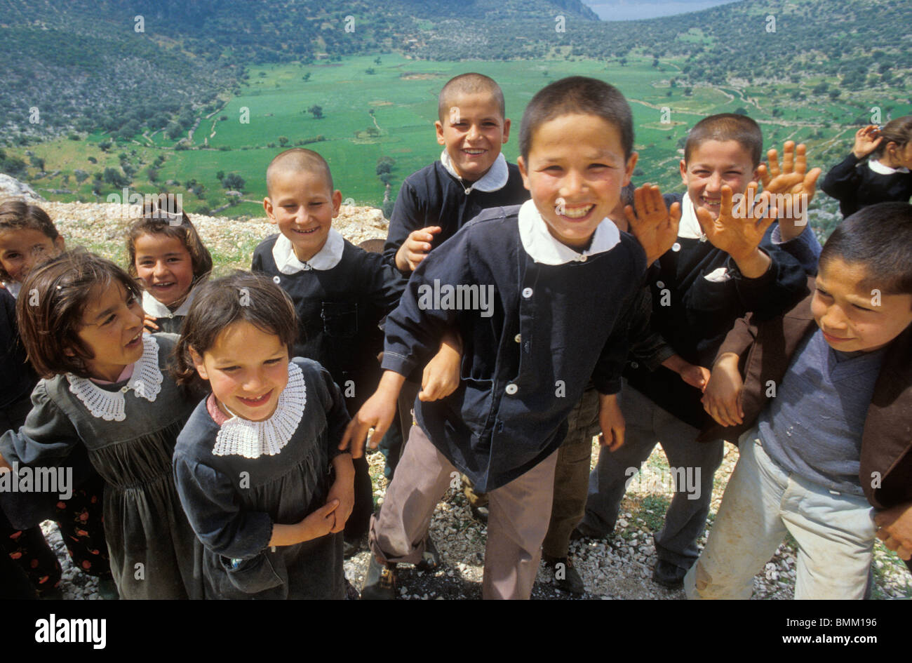 SCHOOL CHILDREN, SCHOOL UNIFORM, NEAR SIDE, TURKEY Stock Photo - Alamy