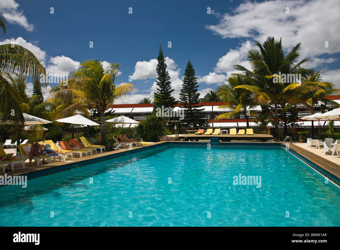 Mauritius, Western Mauritius, Tamarin, Tamarin Hotel pool Stock Photo ...