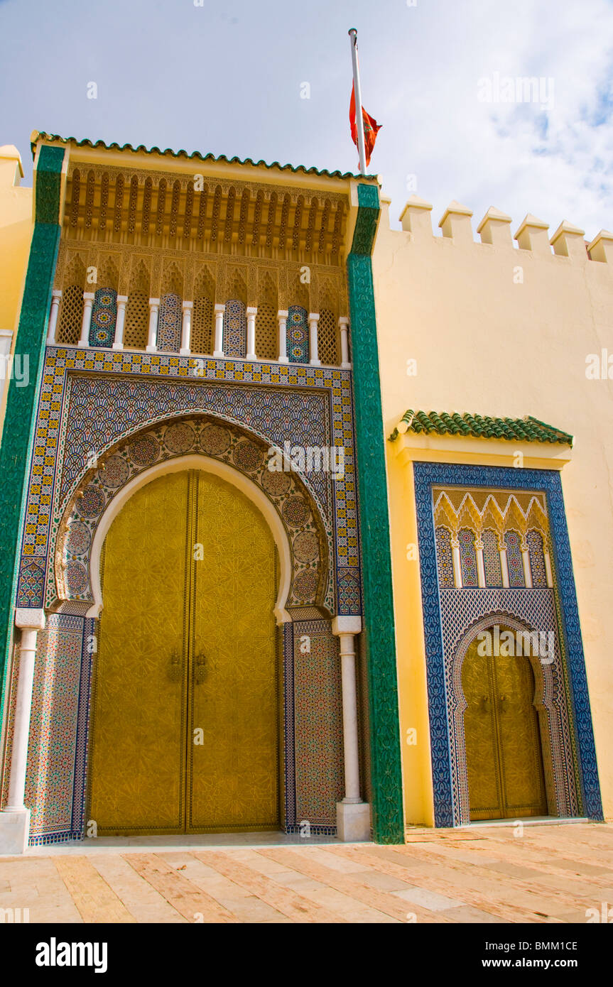 Fez Morocco entrance to the Royal Palace in Fez El-Jdid Stock Photo - Alamy
