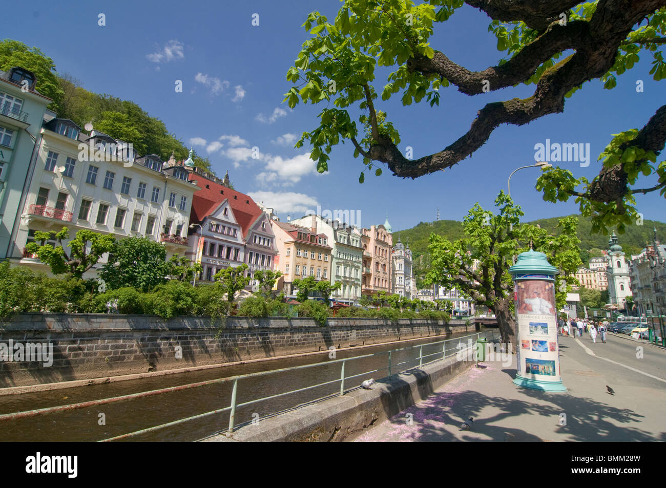Fassad of typical, Czech buildings, Karlsbad,Czech republic Stock Photo ...