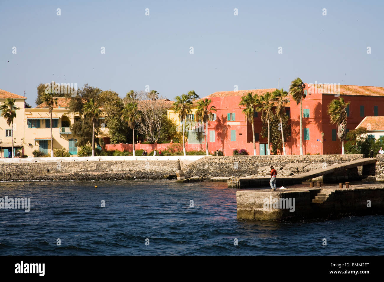Senegal, Dakar. Buildings in the port, Goree Island Stock Photo - Alamy
