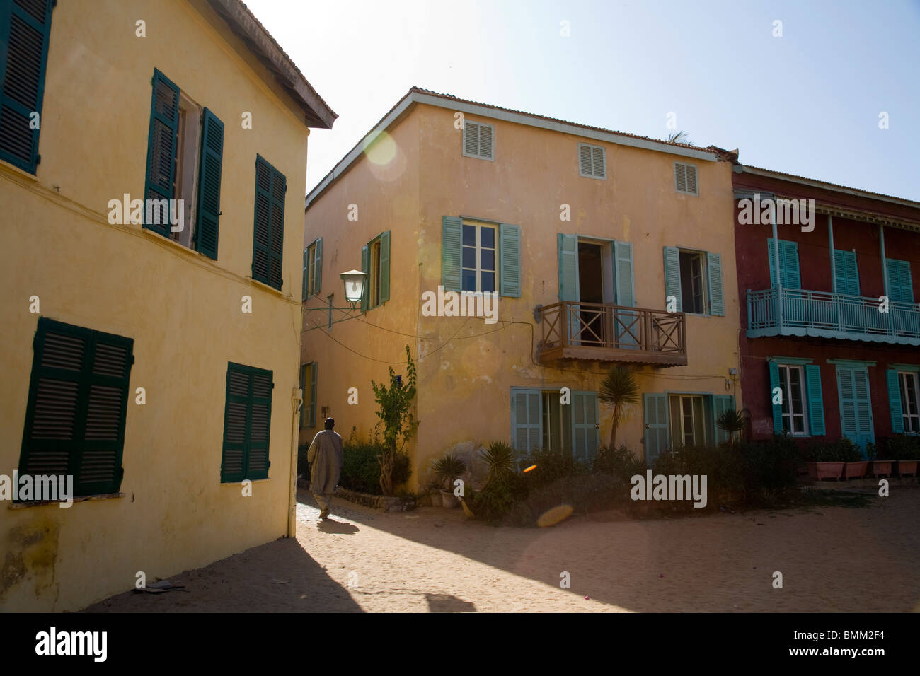 Senegal, Dakar. French colonial buildings, Goree Island Stock Photo - Alamy