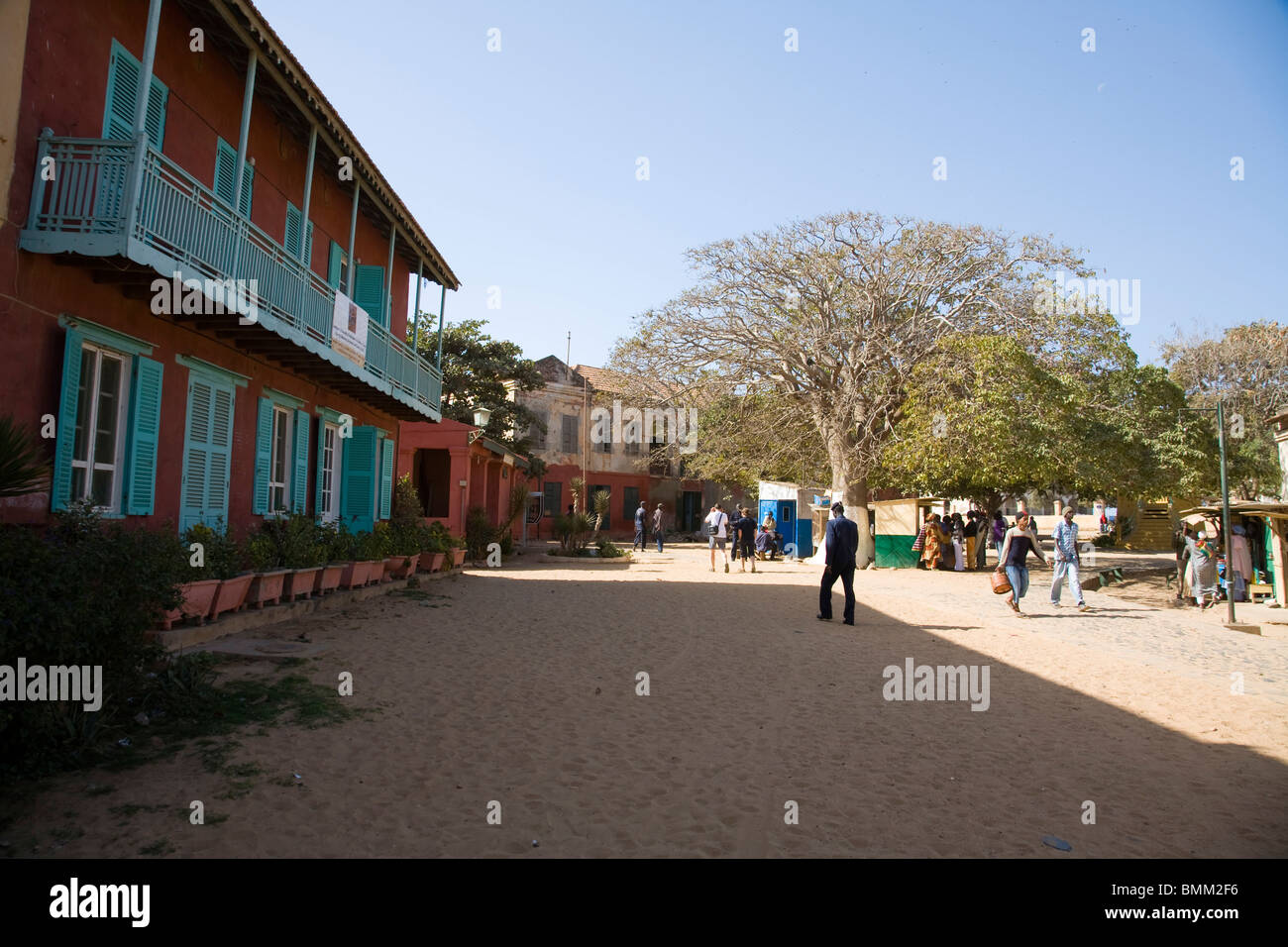 Senegal, Dakar. French colonial buildings, Goree Island Stock Photo - Alamy