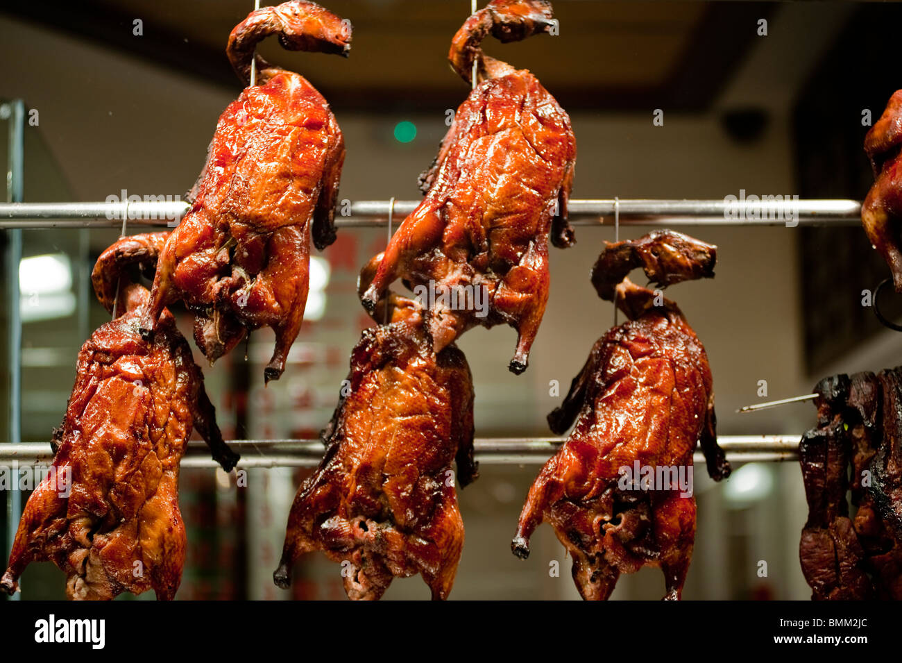 London, UK, Chinatown, Detail, Window Chinese Restaurant, Roasted Duck ...