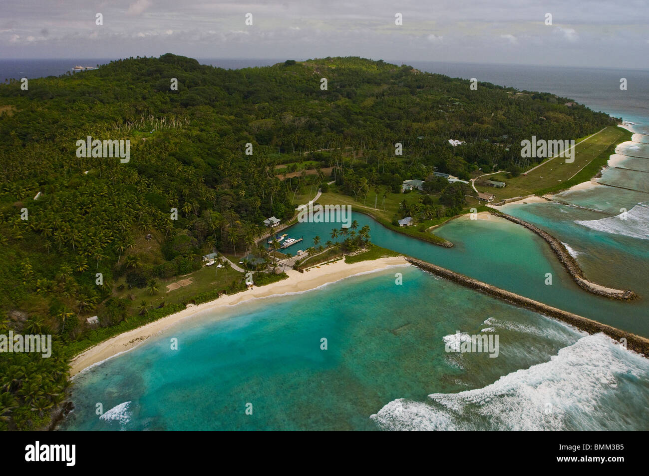 Overview of Fregate island Stock Photo - Alamy