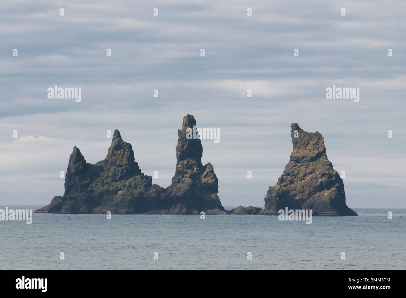 Rock formations at coast. Vik. Iceland Stock Photo - Alamy