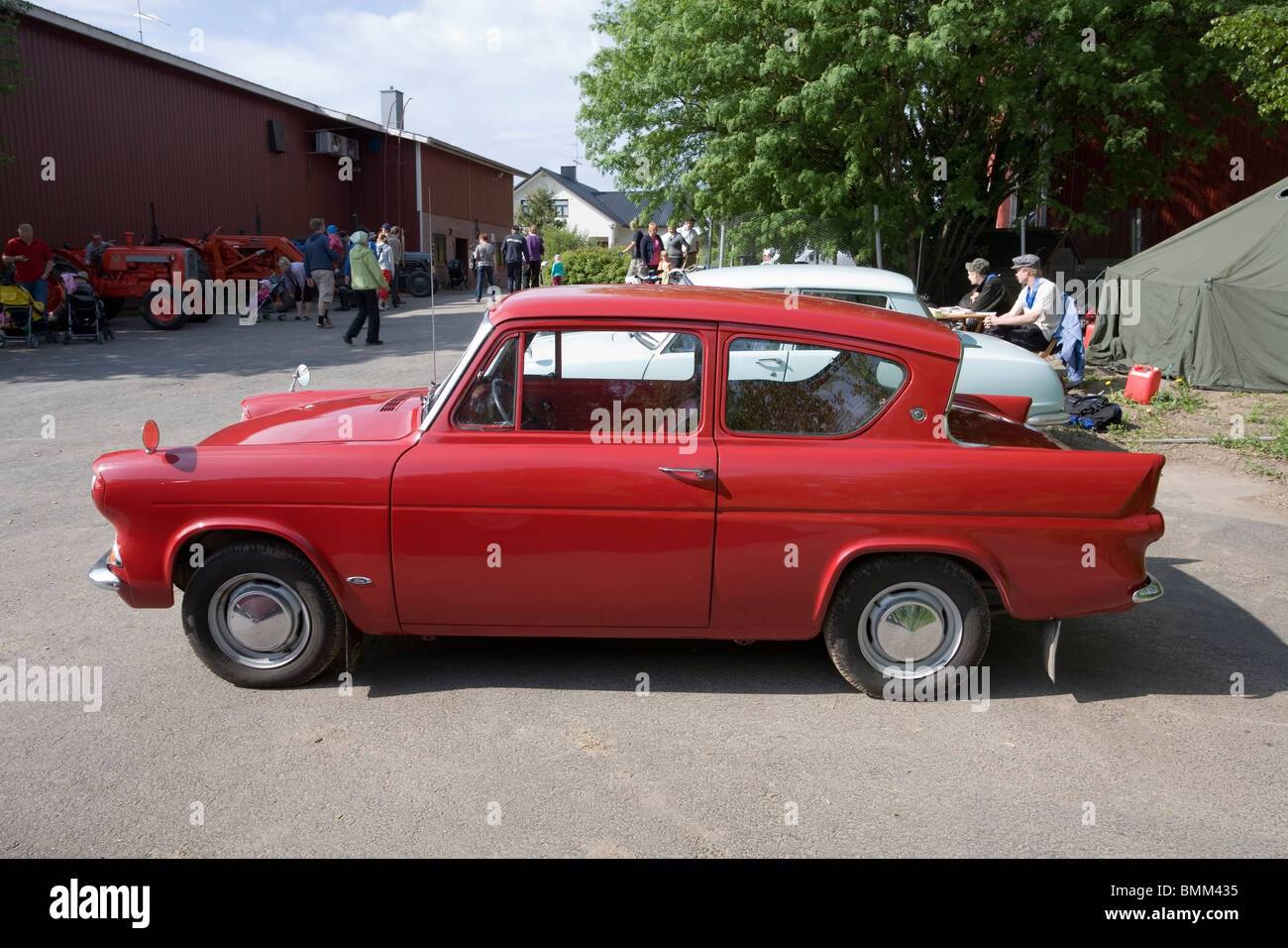 Red ford anglia classic car hi-res stock photography and images - Alamy