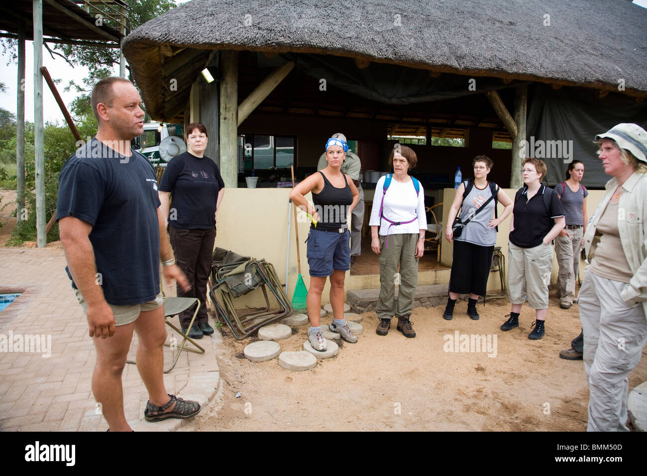 South Africa, Balule Game Reserve. Tour group in Balule Stock Photo - Alamy