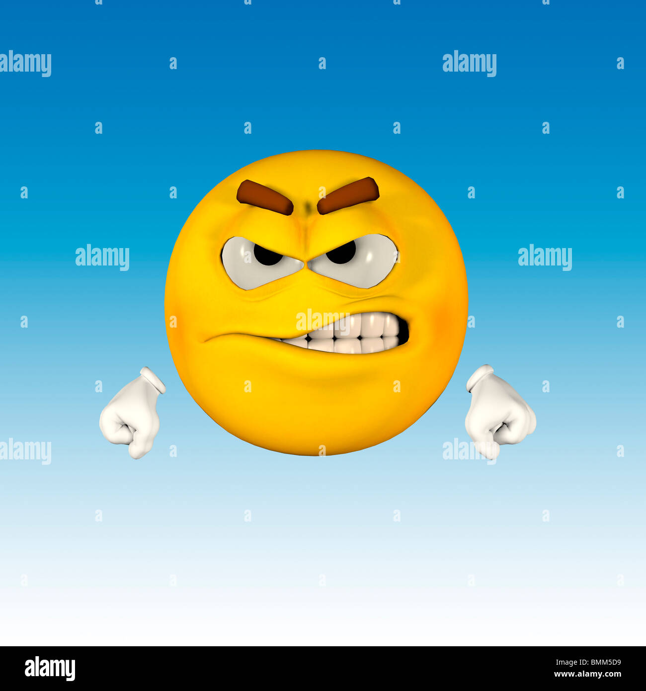 Emoticon smiley yellow angry hi-res stock photography and images - Alamy