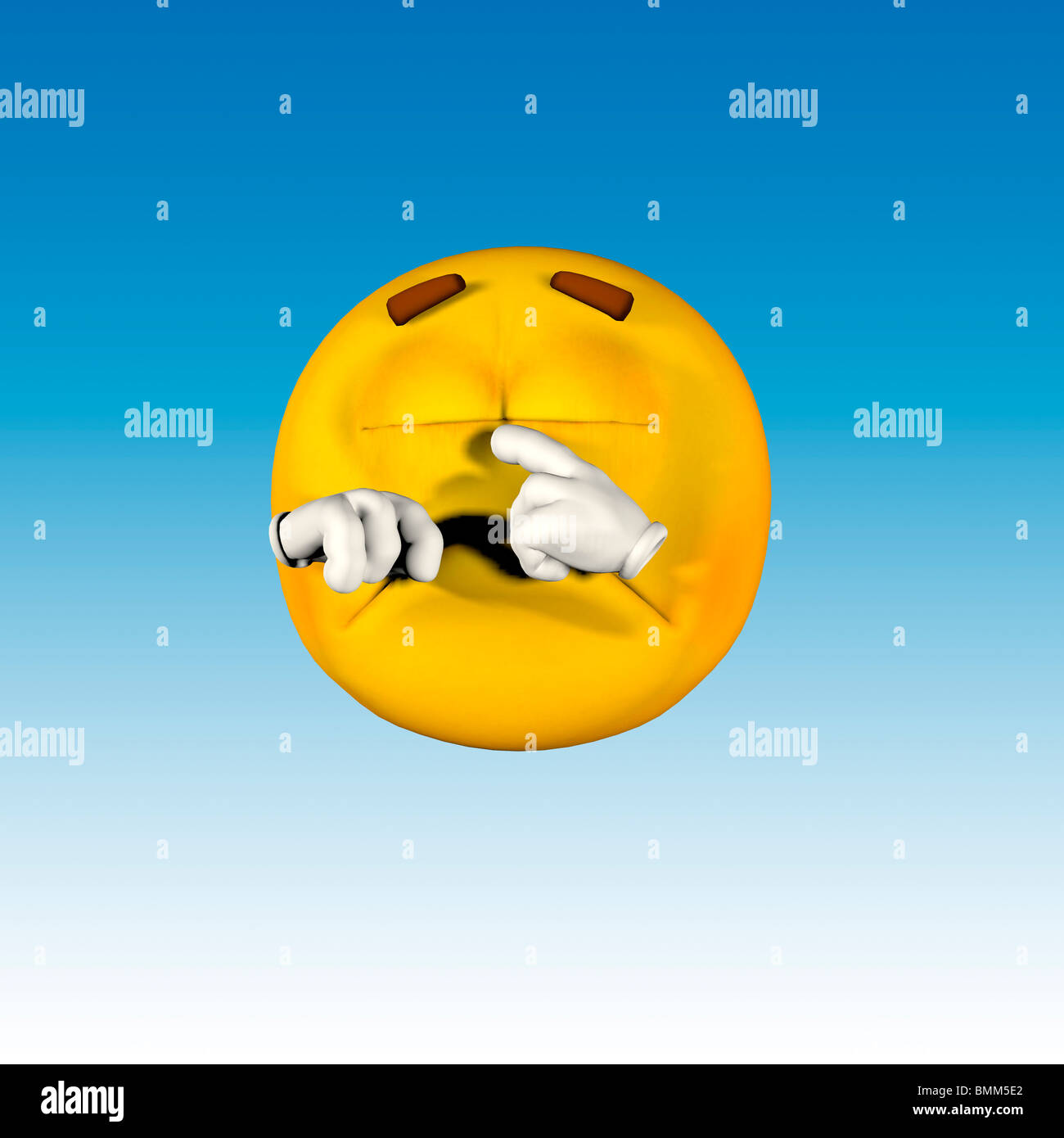 Emoticon Graphic Illustration depicting being Sleepy Stock Photo - Alamy