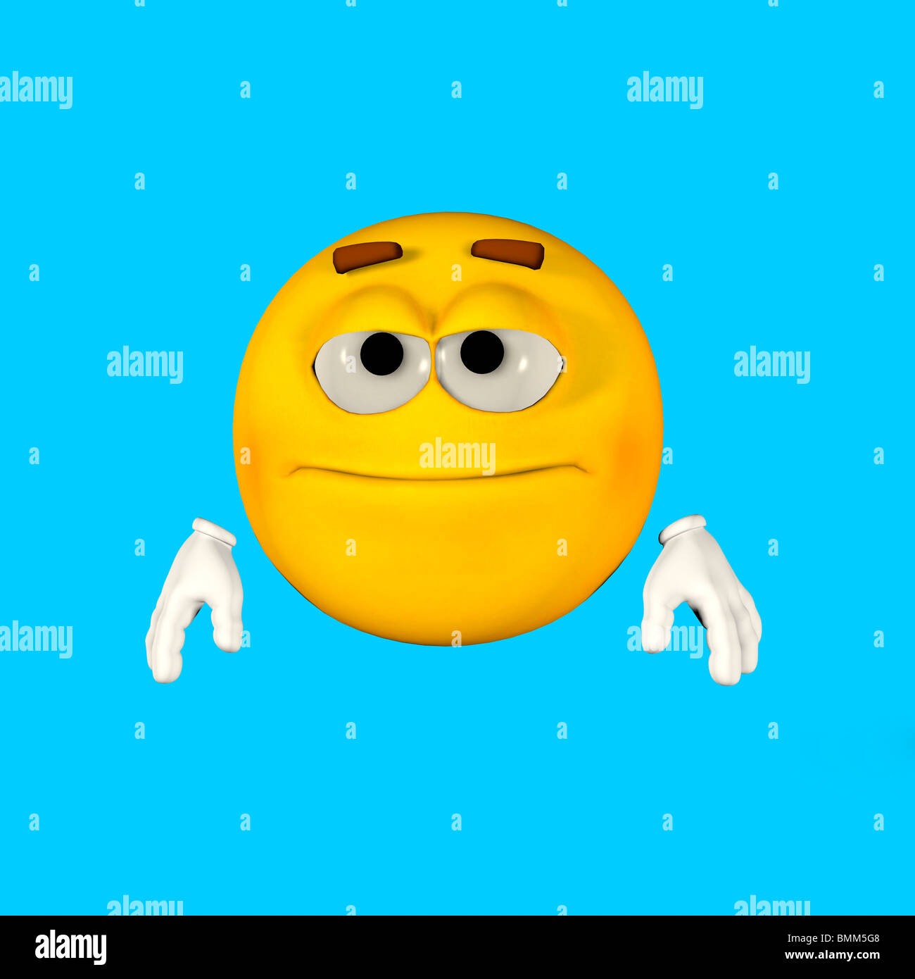 Emoticon Graphic Illustration looking Dopey Stock Photo - Alamy