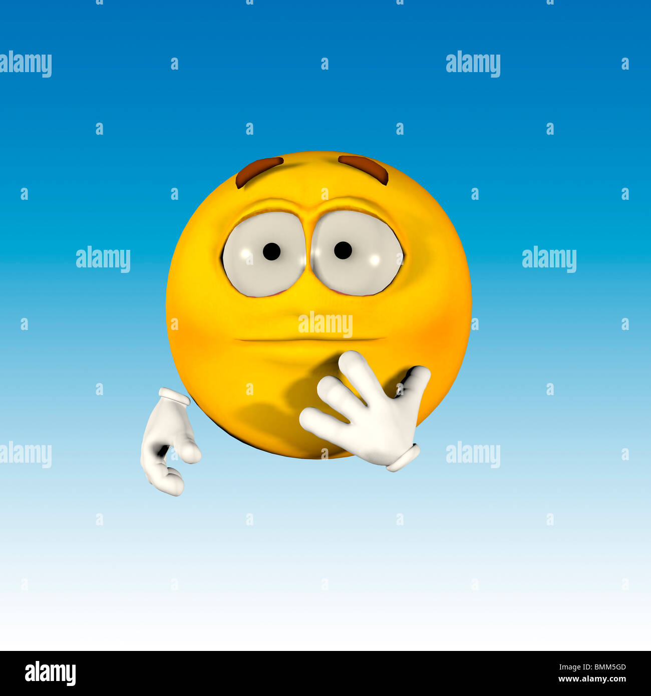 Emoticon Graphic Illustration depicting being Disappointed Stock Photo ...