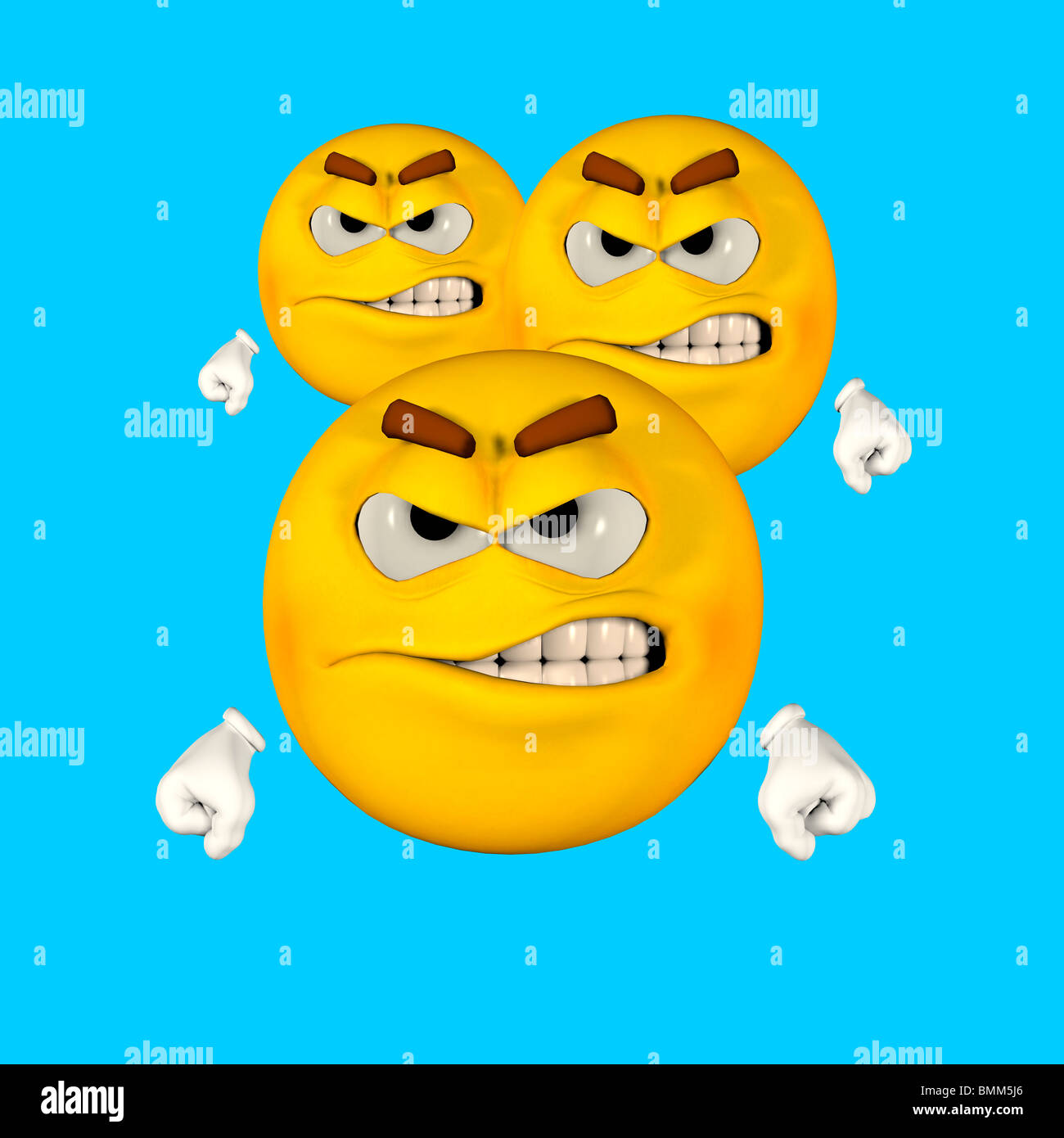 Angry emoticon hi-res stock photography and images - Alamy