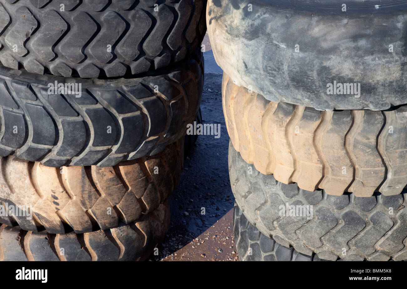 Old tyre piles hi-res stock photography and images - Alamy