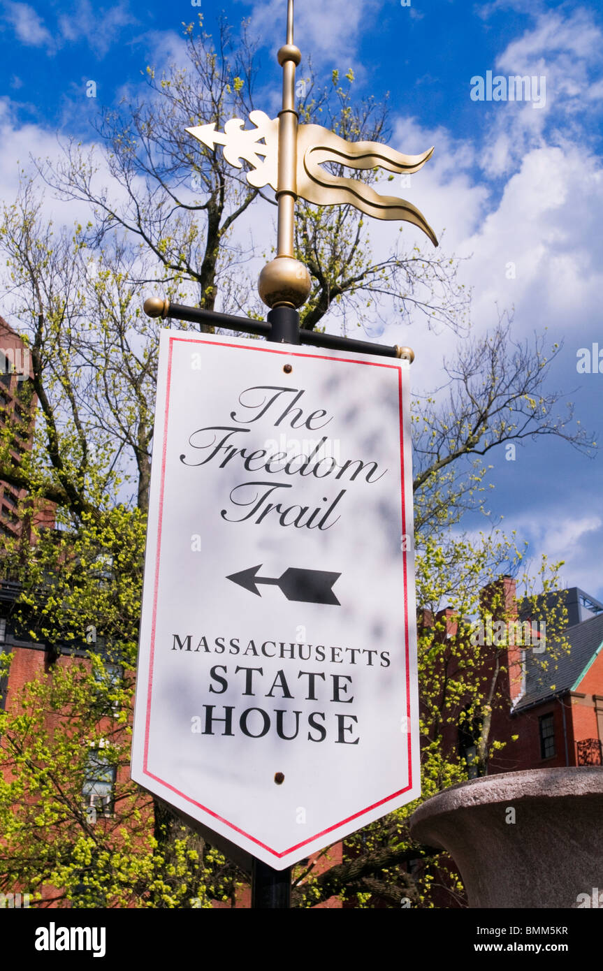 Freedom Trail sign, Boston, Massachusetts Stock Photo - Alamy
