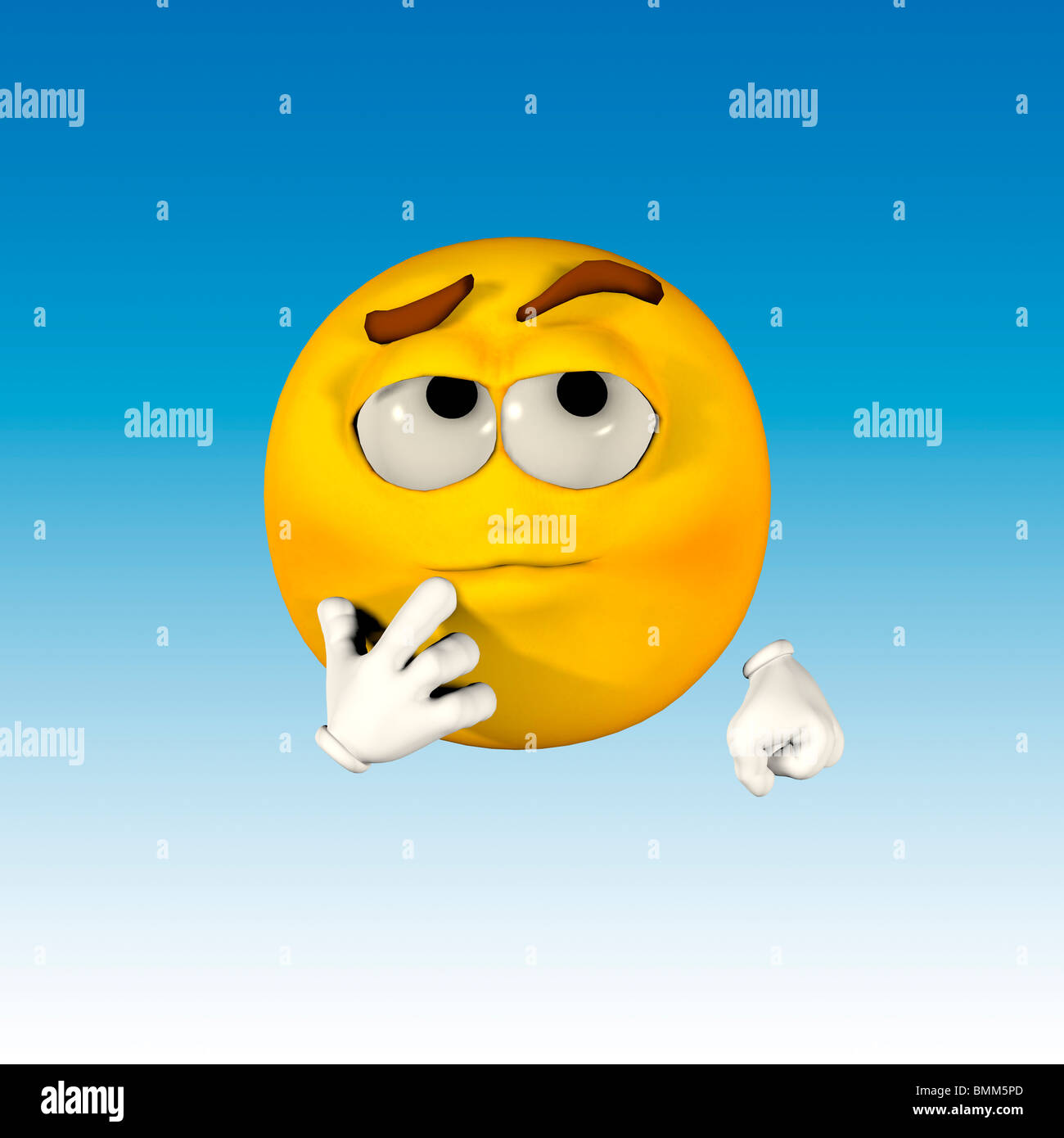 Emoticon Graphic Illustration depicting being Sarcastic Stock Photo - Alamy