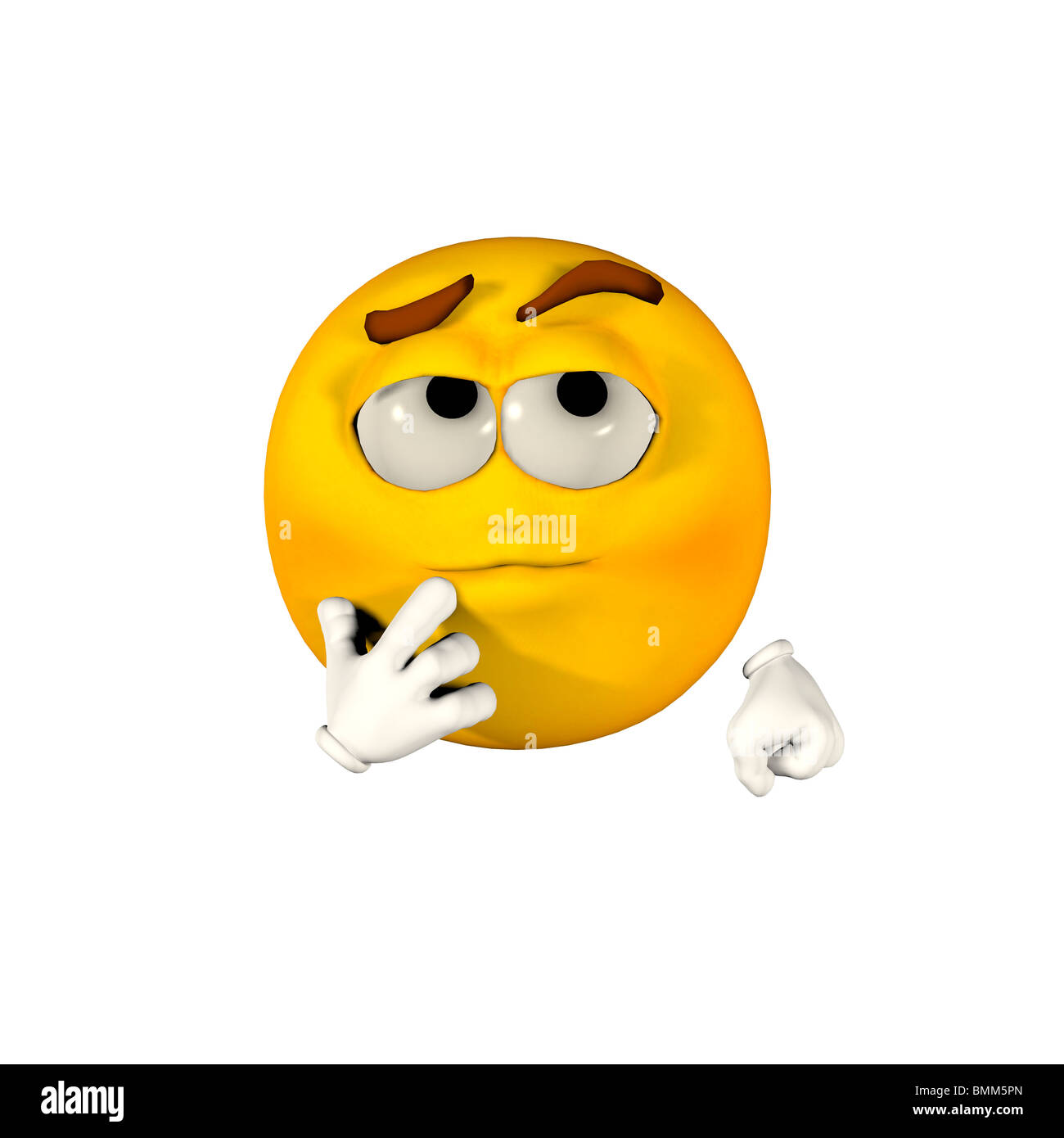 Emoticon Graphic Illustration depicting being Sarcastic Stock Photo - Alamy