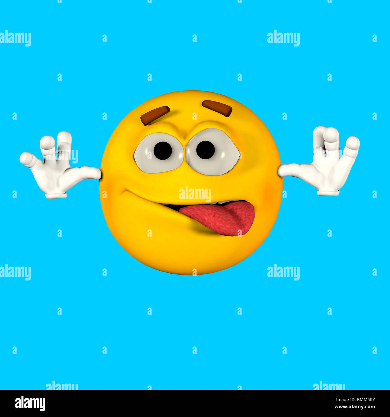 Emoticon Poking its tongue out Stock Photo - Alamy