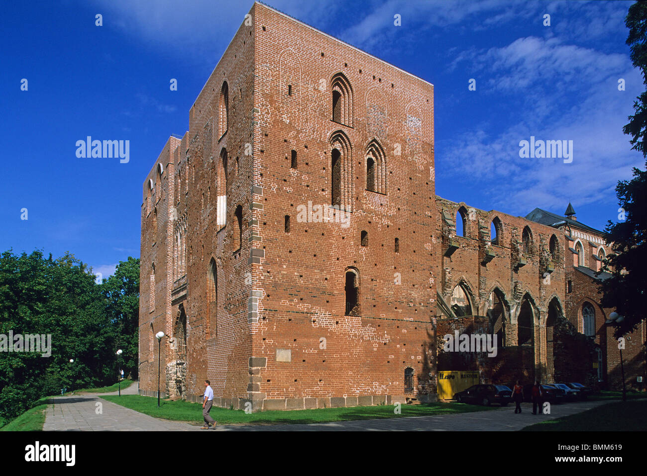 Estonia,Tartu,Cathedral Hill (Toomemagi) ruins of Gothic Toomkirk Stock ...