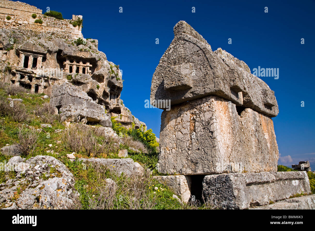 Tlos ancient city Fethiye Turkey Stock Photo - Alamy