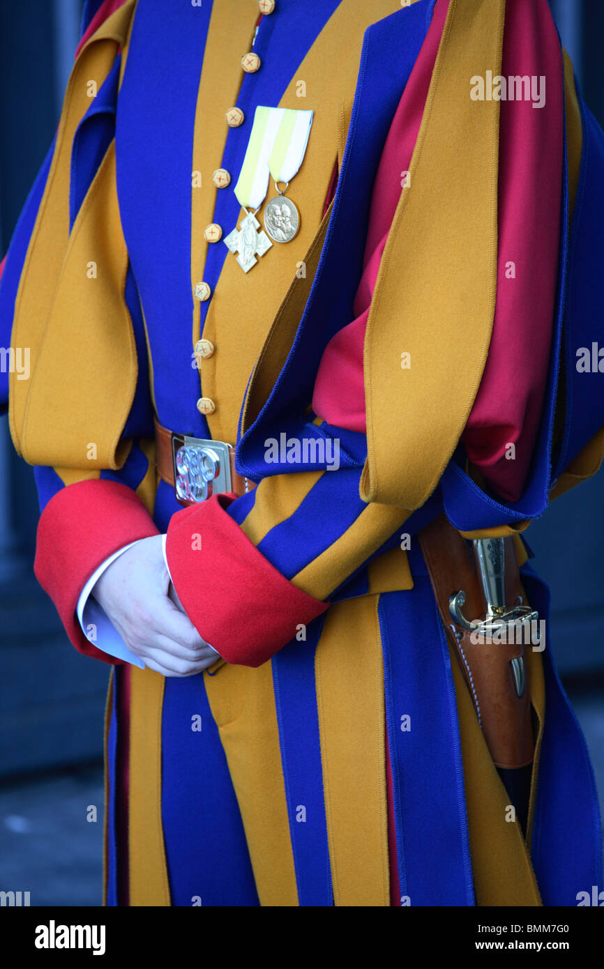 Detail of the Papal Swiss Guard uniform, Vatican City, Rome, Italy ...