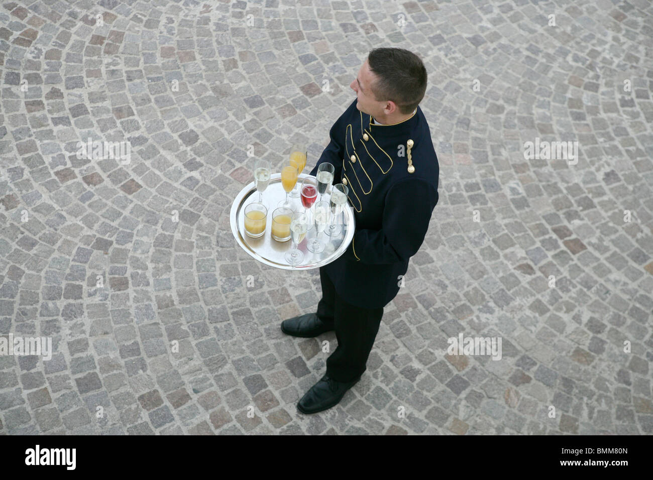 waiter uniform glasses Rome Italy hotel Stock Photo - Alamy