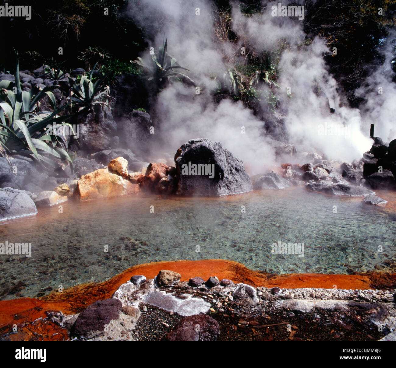 Yama Jigoku, Mountain Hell, one of the Jigoku Meguri, Beppu Stock Photo ...