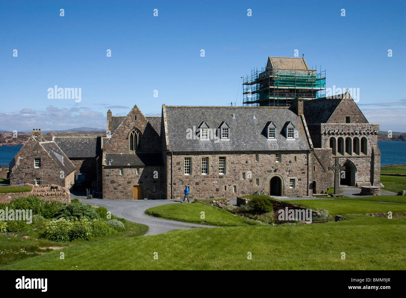 iona abbey isle of iona western isles scotland Stock Photo - Alamy