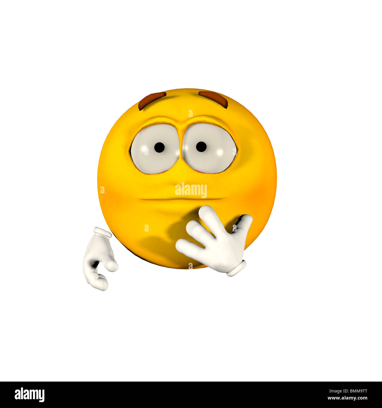 Emoticon smiley yellow disappointed Cut Out Stock Images & Pictures - Alamy