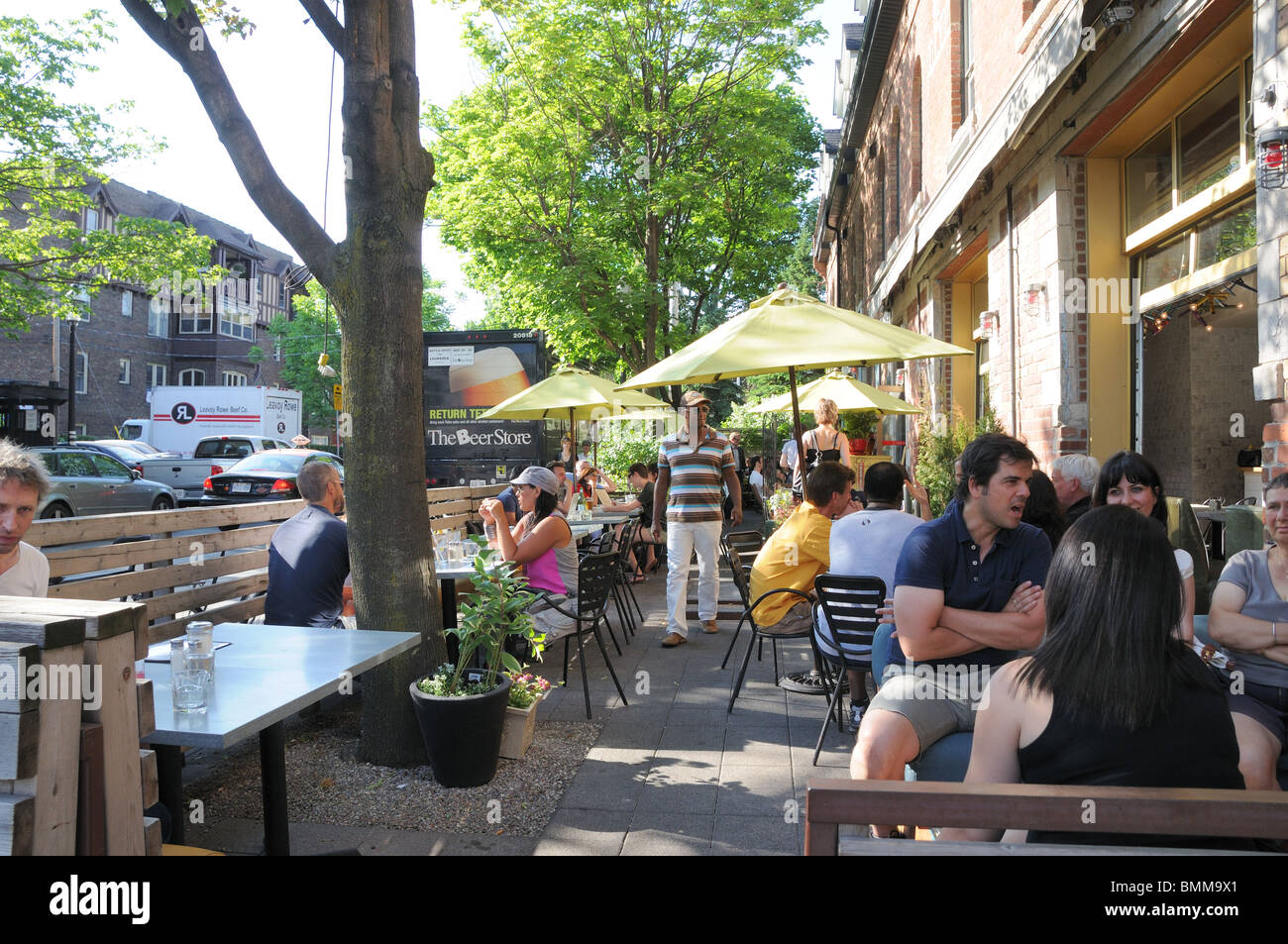 An outdoor cafe at the Drake Hotel in the Art & Design District of ...