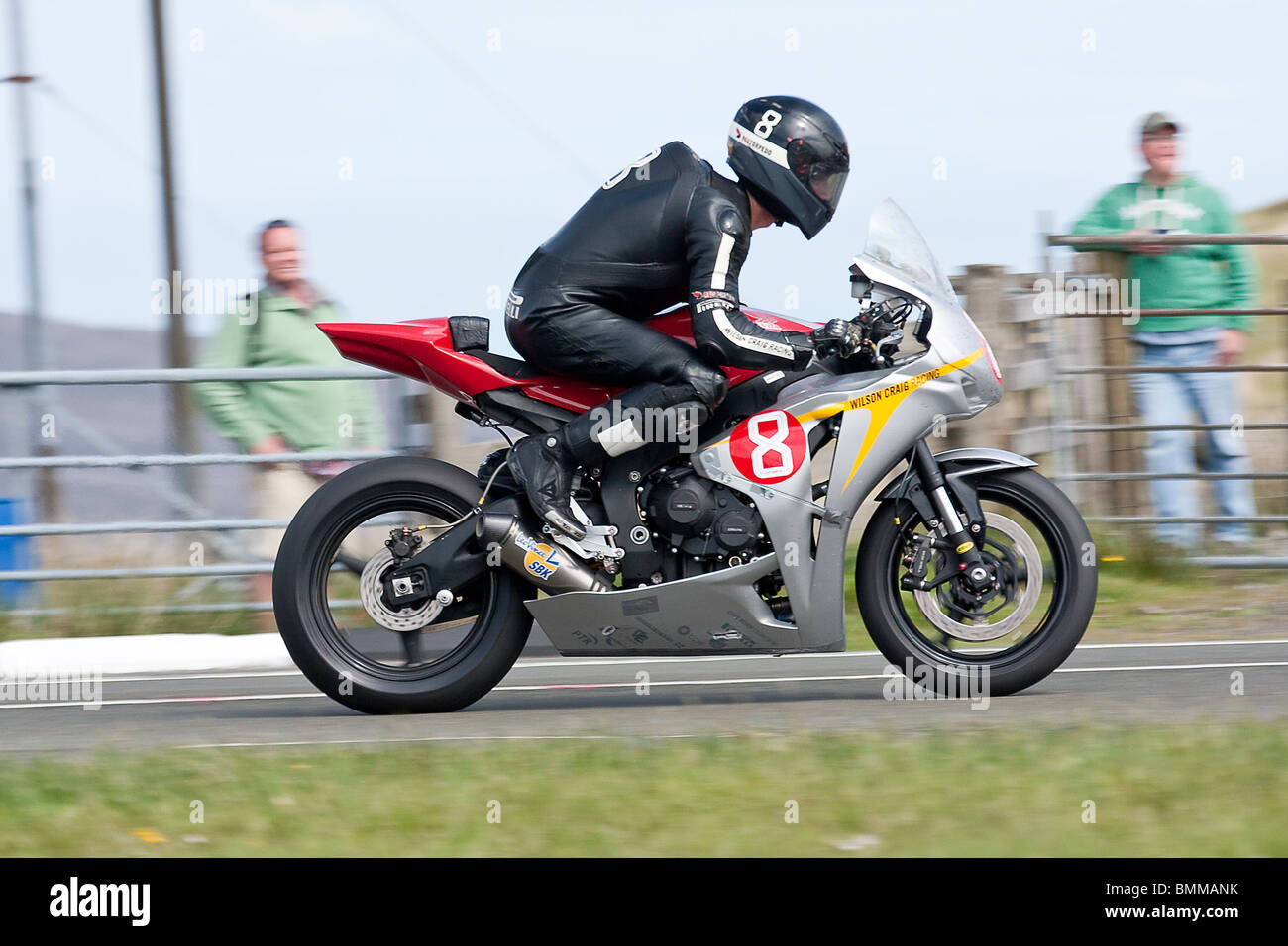 Guy Martin at the 2010 Isle of Man TT at the Bungalow in the first ...