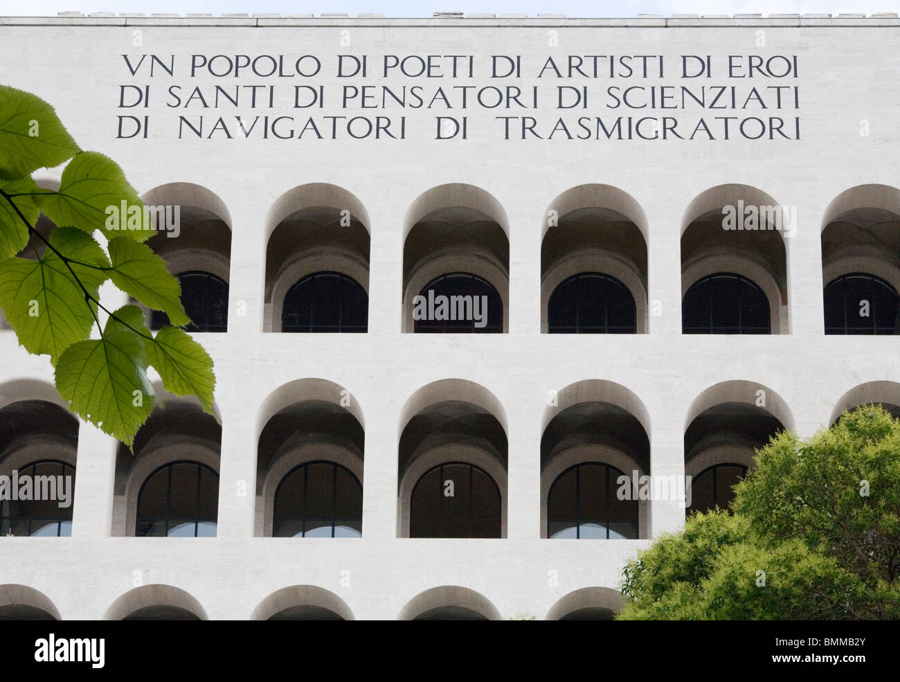 Mussolini's Palace of Italian Civilization, EUR, Rome, Italy Stock ...