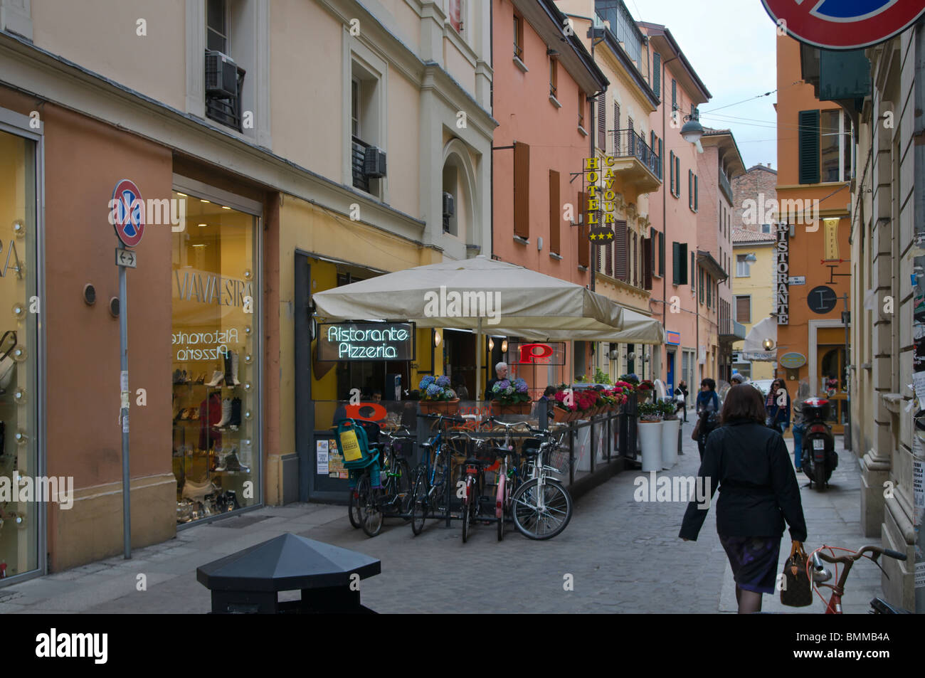 Street cafe in Bologna,italy Stock Photo - Alamy