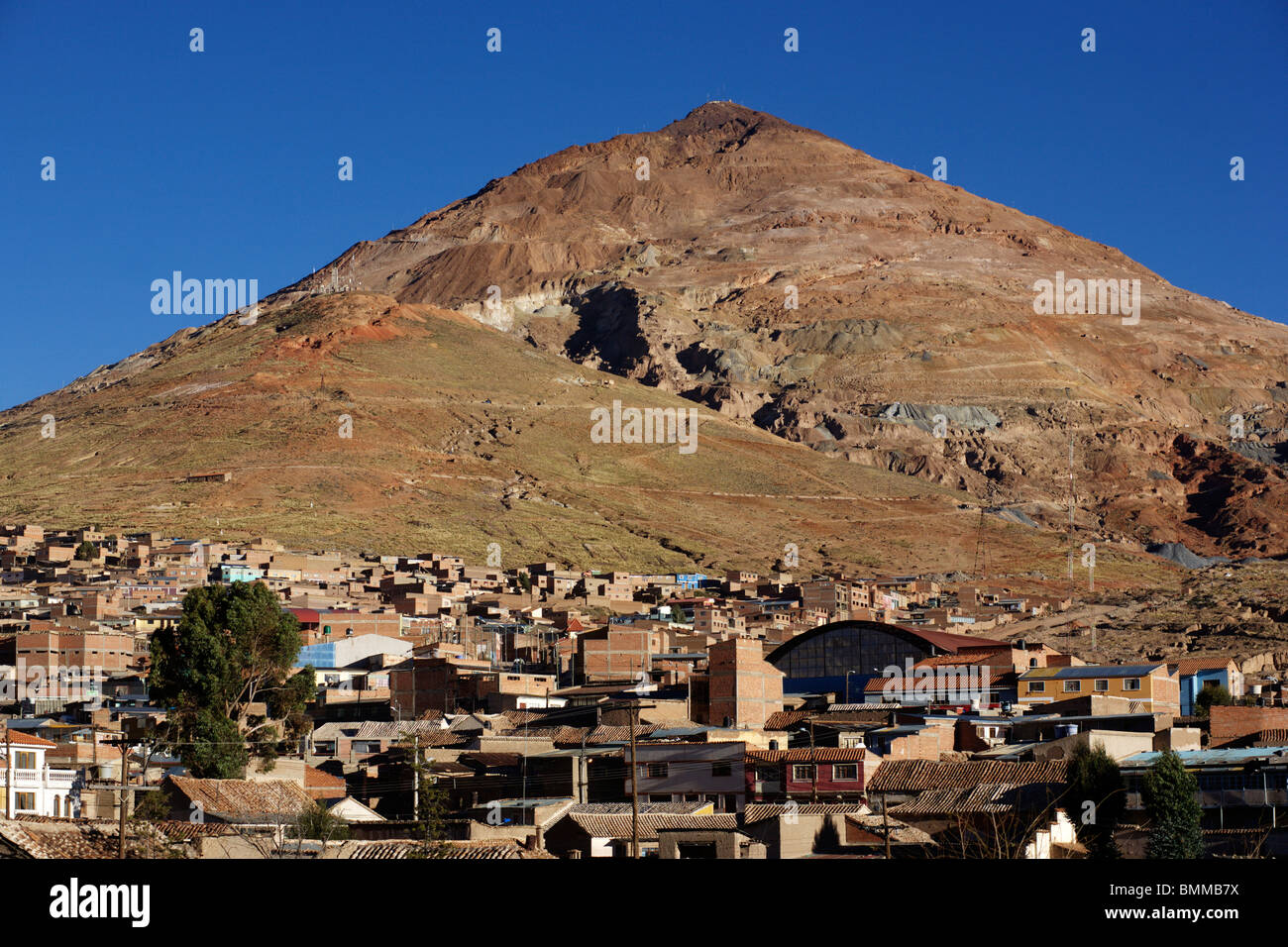 The former silver mine Cerro Rico or Rich Mountain above the city of ...