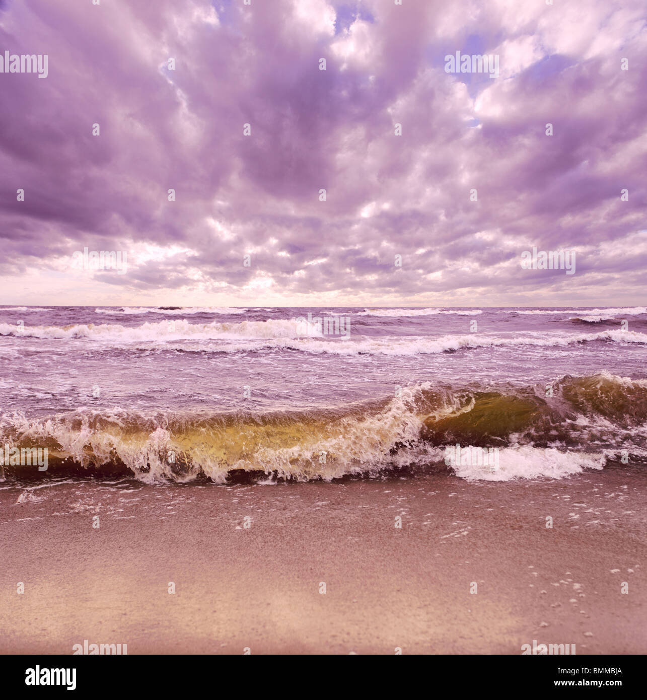 Coast of Baltic sea in windy weather Stock Photo - Alamy