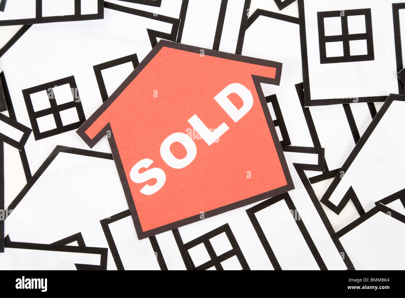 a red home sign, Real Estate Concept Stock Photo - Alamy