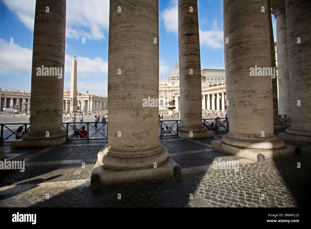 The Bernini Colonnade at St Peter's Square, San Pietro, Rome, Italy ...