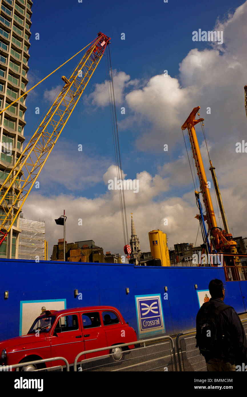 London, UK, Great Britain, Street Scenes, Daytime, Construction Site at ...