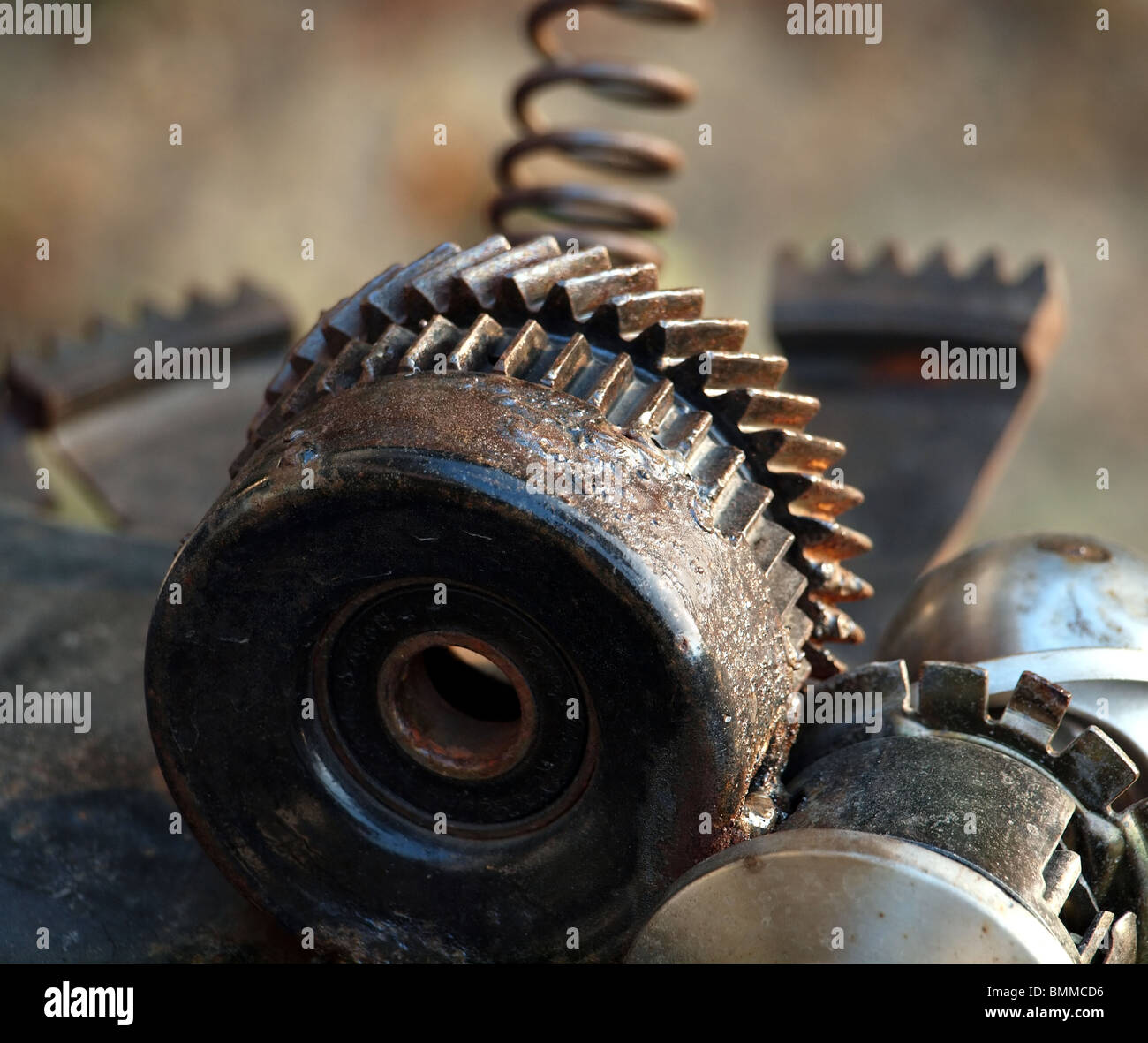 A junk pile of rusted old equipment parts Stock Photo - Alamy