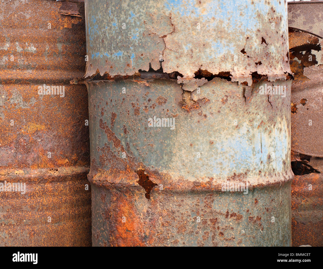Old oil drums that have suffered from strong rust Stock Photo - Alamy
