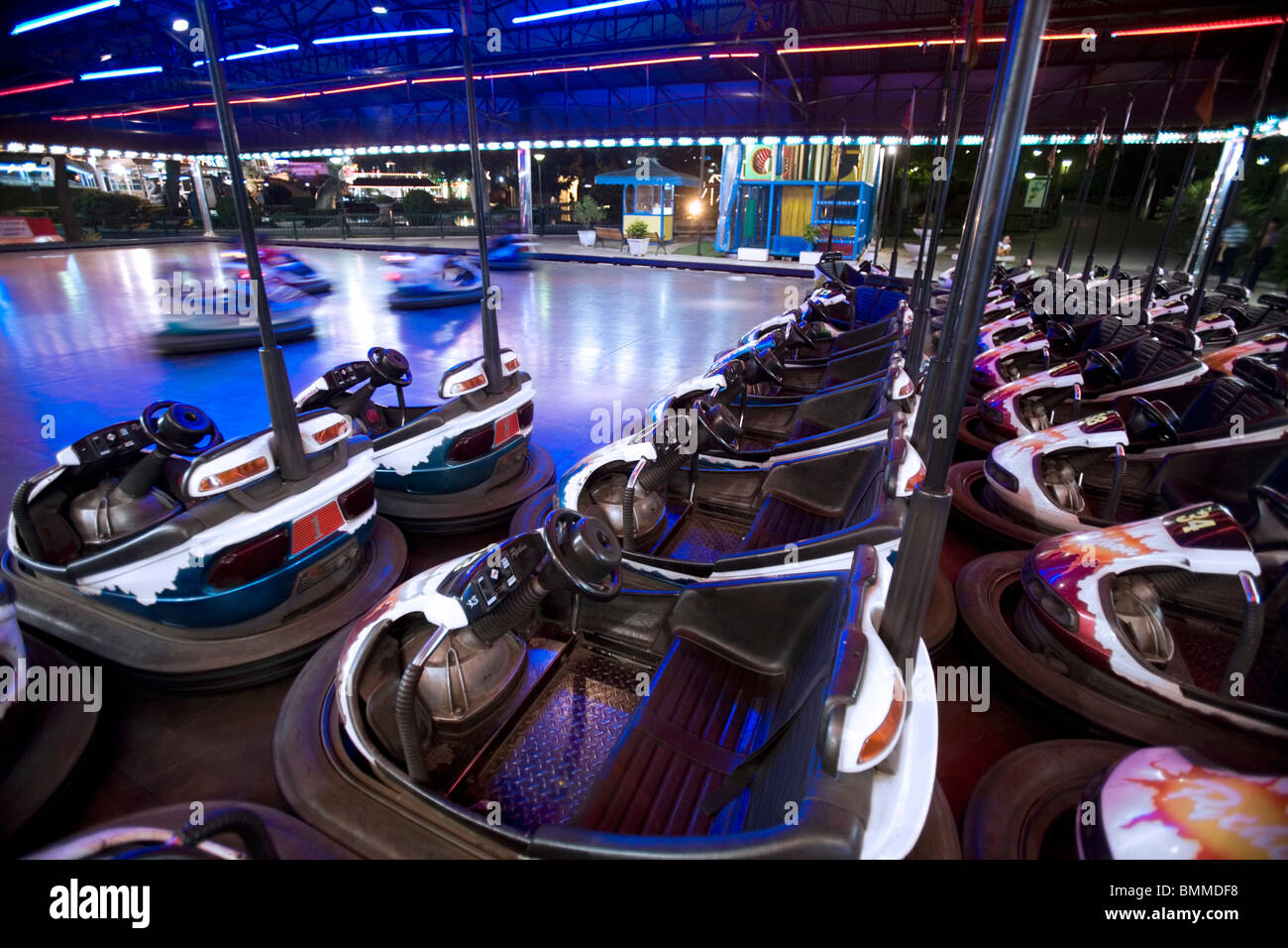 Bumper cars, Fun Fair at EUR, Rome, Italy Stock Photo - Alamy