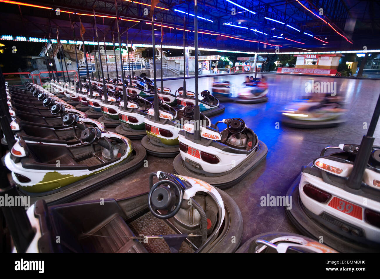 Bumper cars, Fun Fair at EUR, Rome, Italy Stock Photo - Alamy