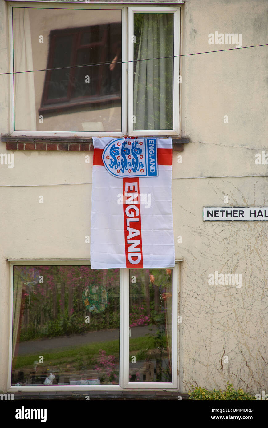 St george cross flag house window hi-res stock photography and images ...