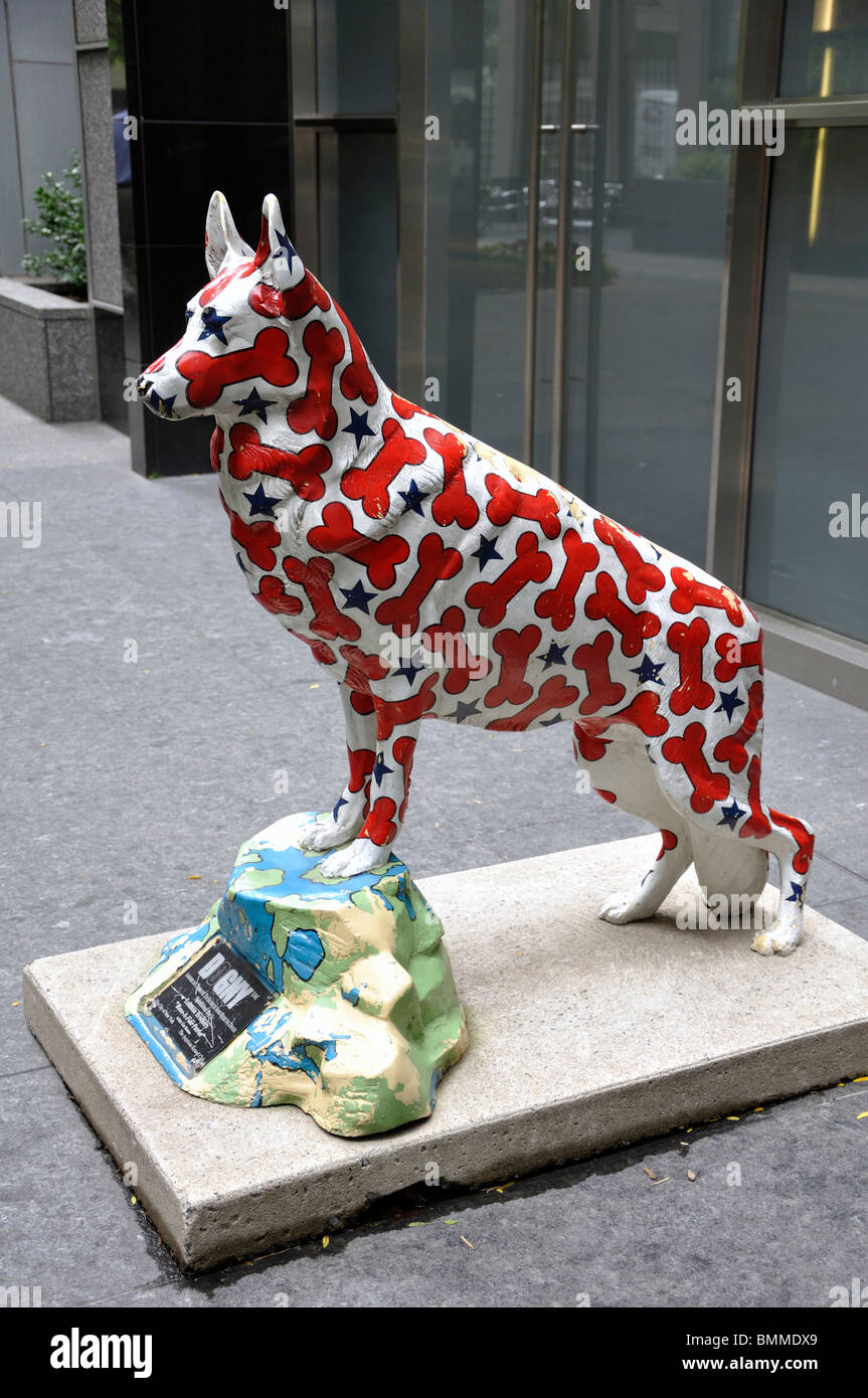 'Bone-a-Fido Patrol' sculpture, New York City, USA Stock Photo - Alamy